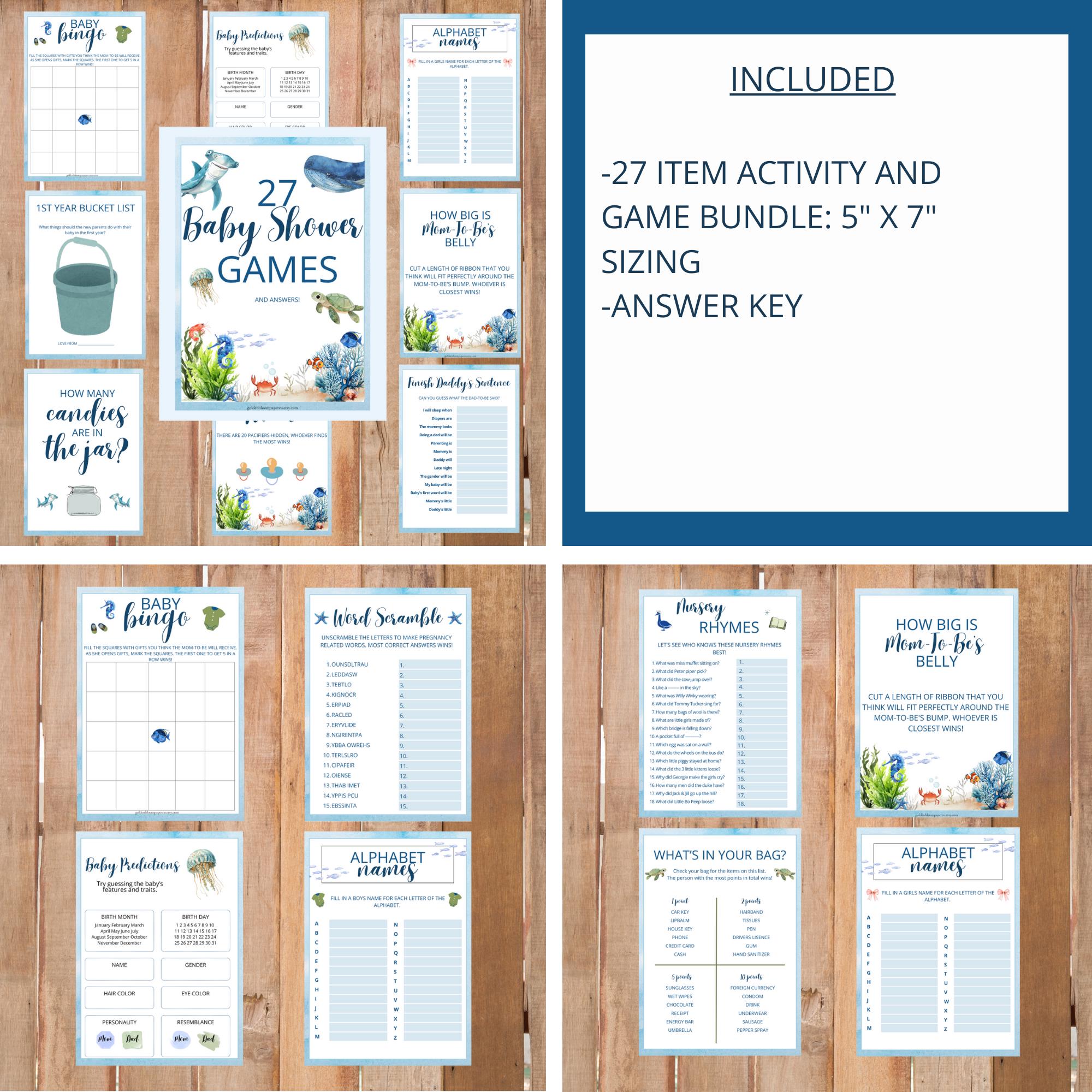 Under the Sea Baby Shower Collection, 50+ Printable Templates ...