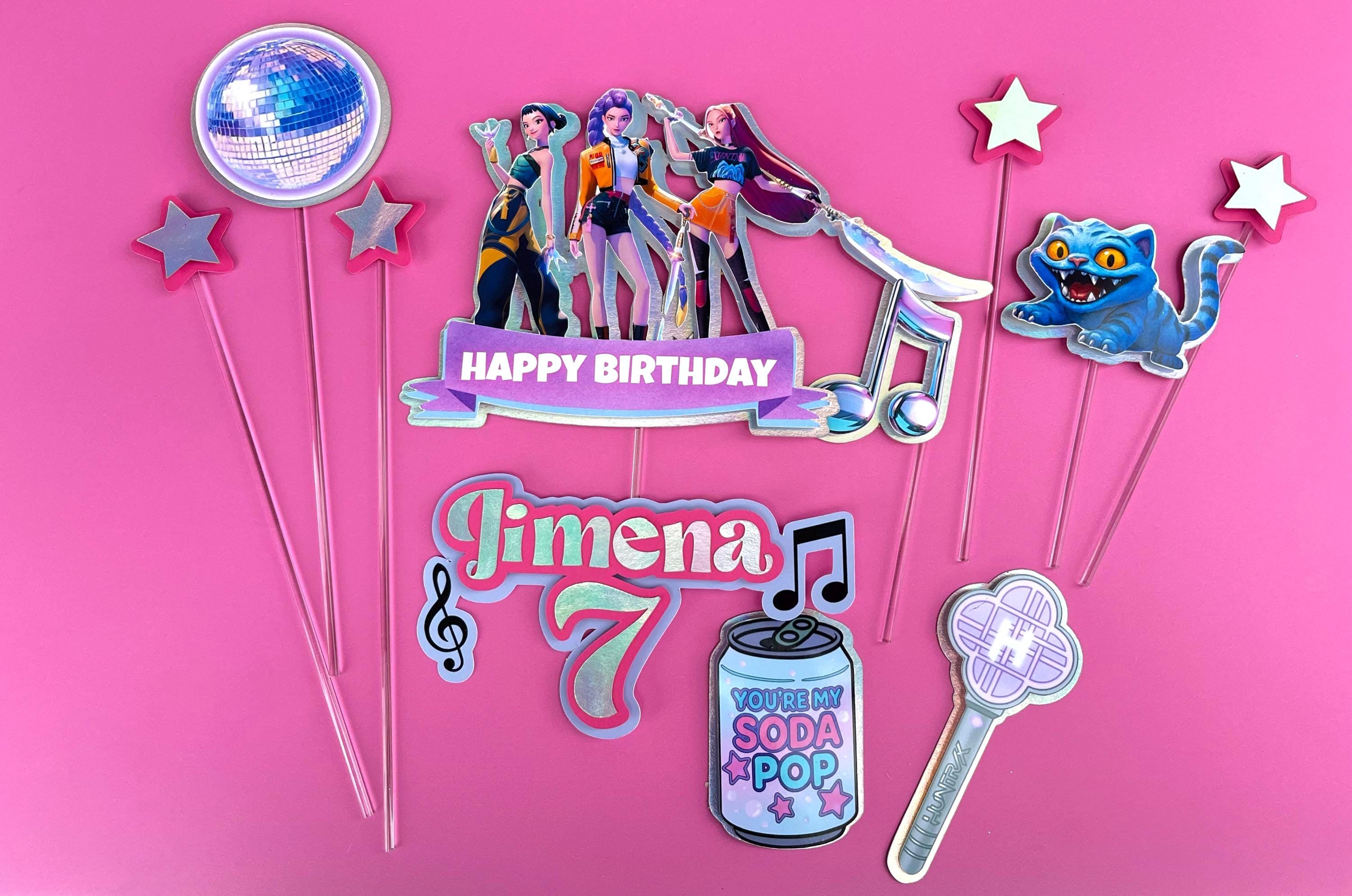 K-pop Cake Topper Set • Personalized Name & Age • Idol Party ...