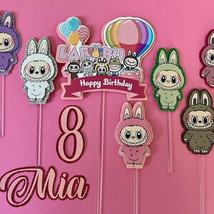 Labu Cake Topper Set • Personalized Birthday Decorations • Custom Name ...