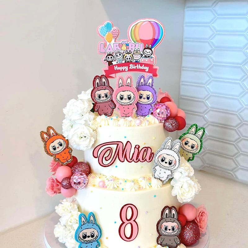 Labubu Cake Toppers - Etsy