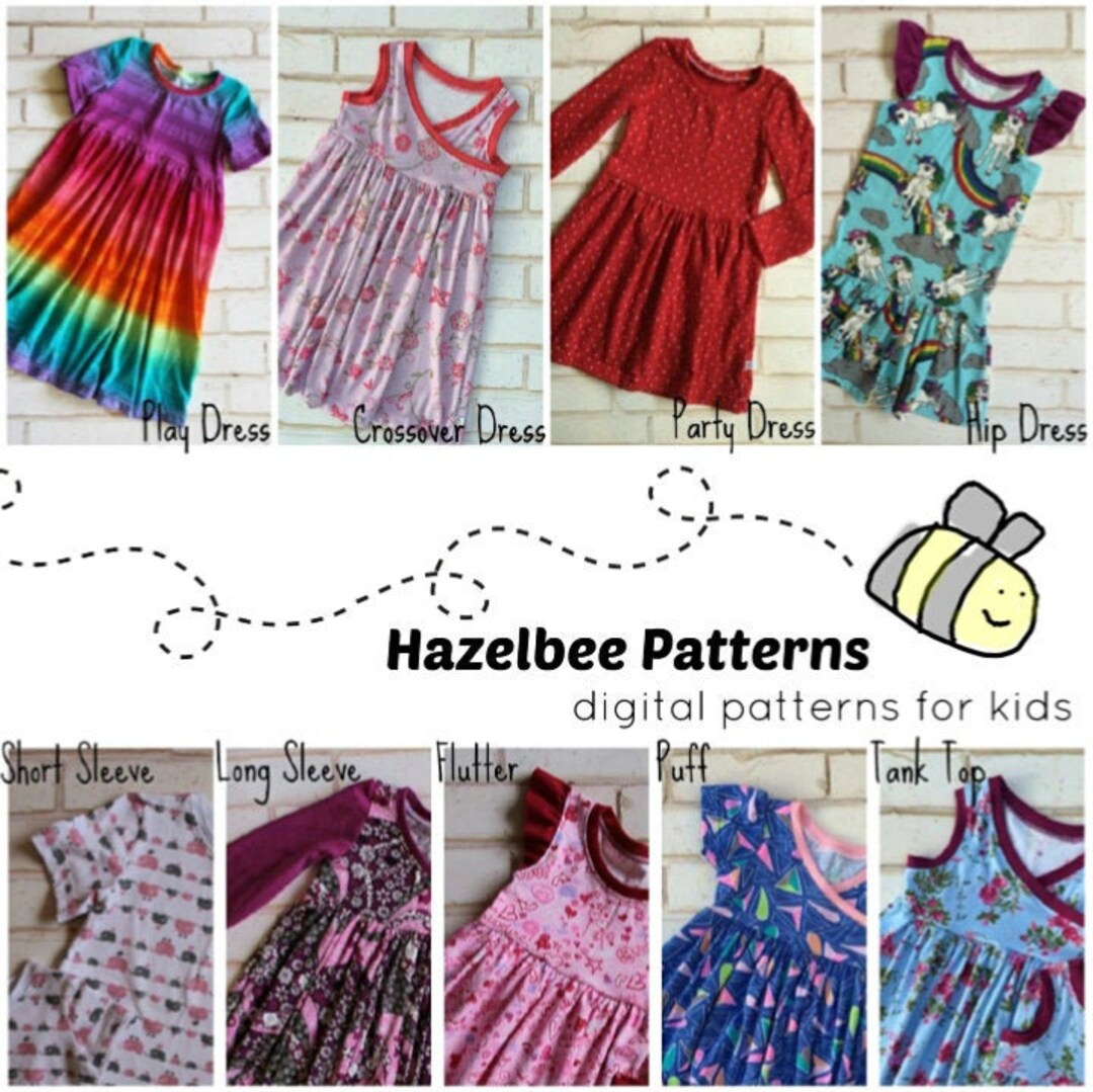 Hazelbee Dress Bundle (3m - XXL) -- Projector, A0, and Letter - Etsy