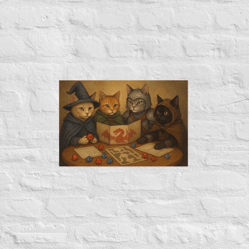 Cat D&d Prints - Etsy UK