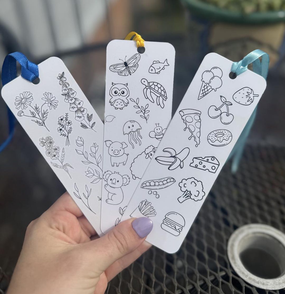 Printable Colour-in Bookmarks - Colouring Bookmarks for Kids & Adults ...