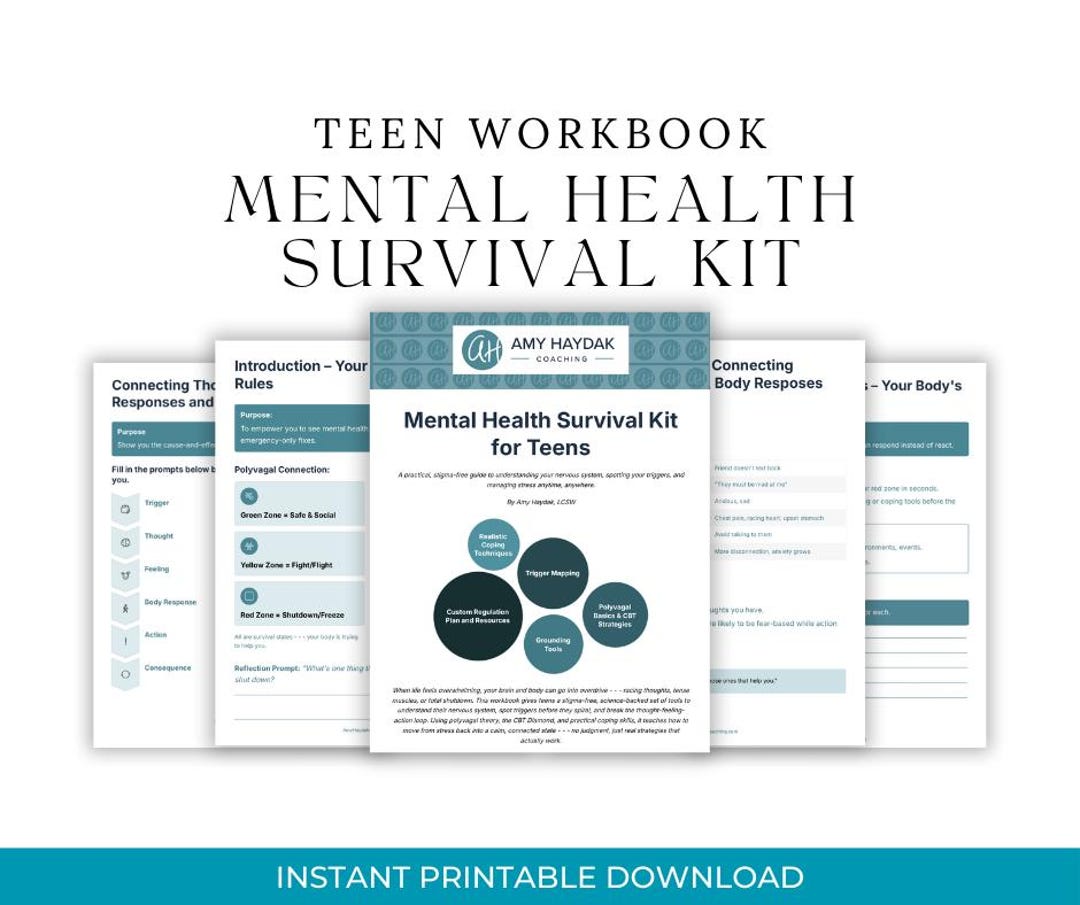 Teen Mental Health Workbook: Coping Skills, CBT, and Grounding ...