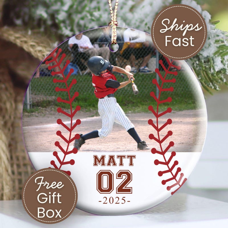 Baseball Ornament Personalized - Etsy
