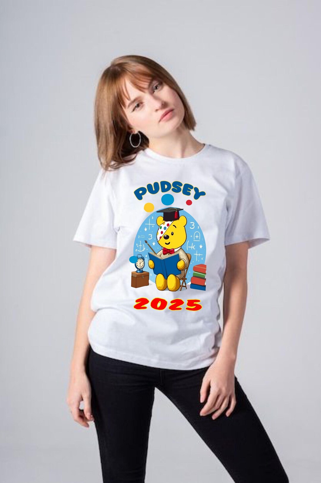 Pudsey Day Reading Bear T-shirt Child in Need Support Teacher Top ...