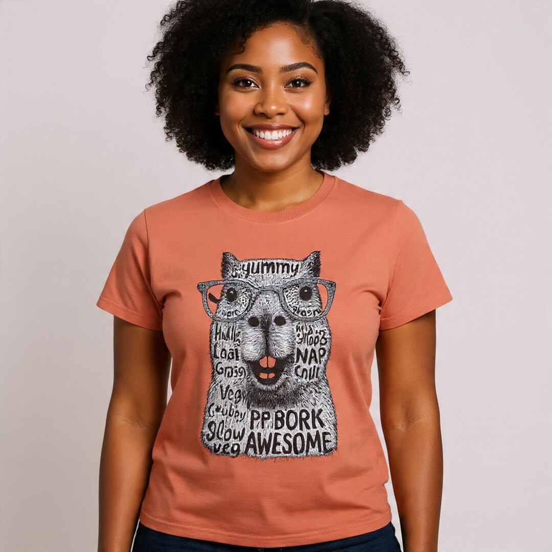 Floofy Thinker - Capybara Tee - Etsy