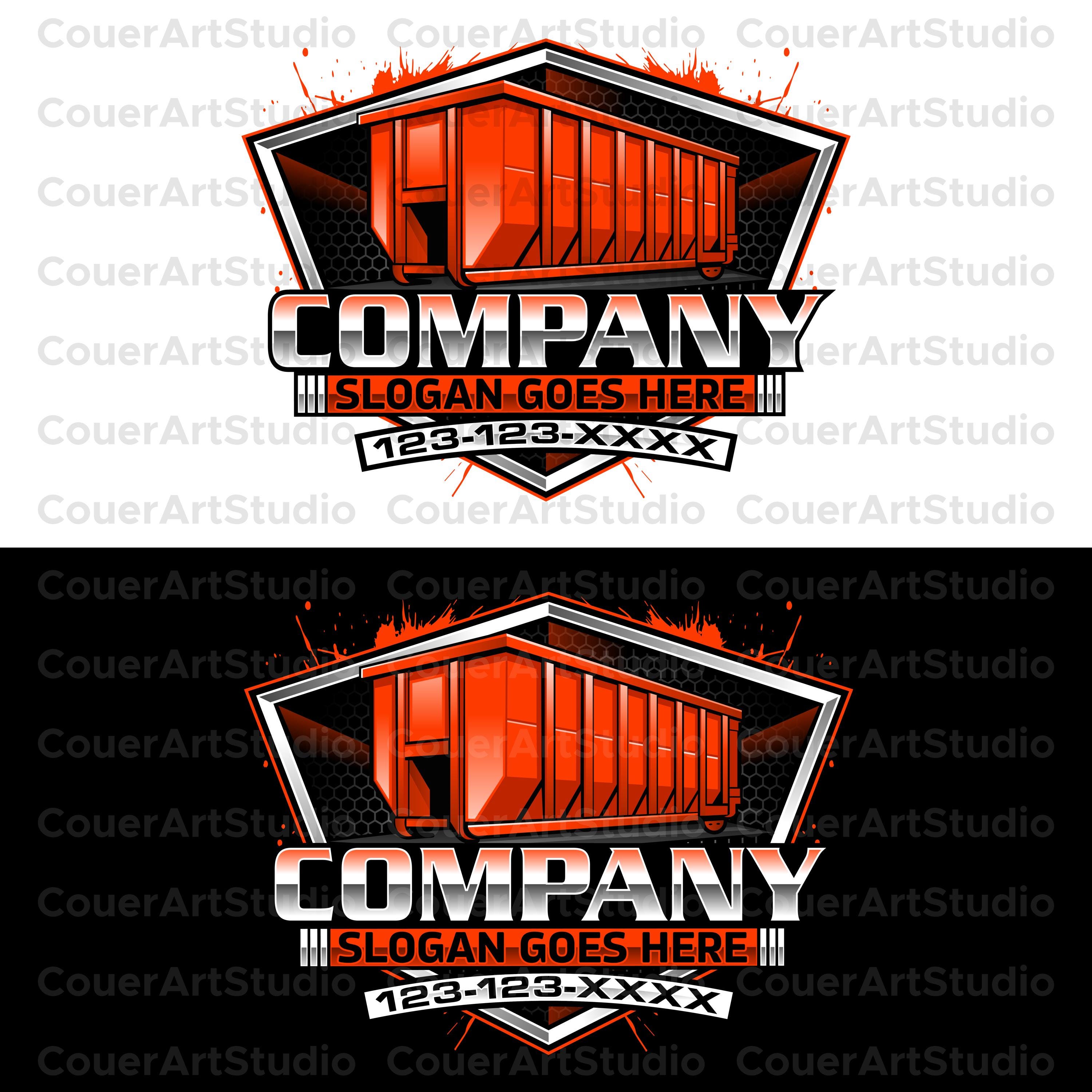 Roll off Dumpster Logo, Dumpster Rental Logo, Junk Removal Services ...