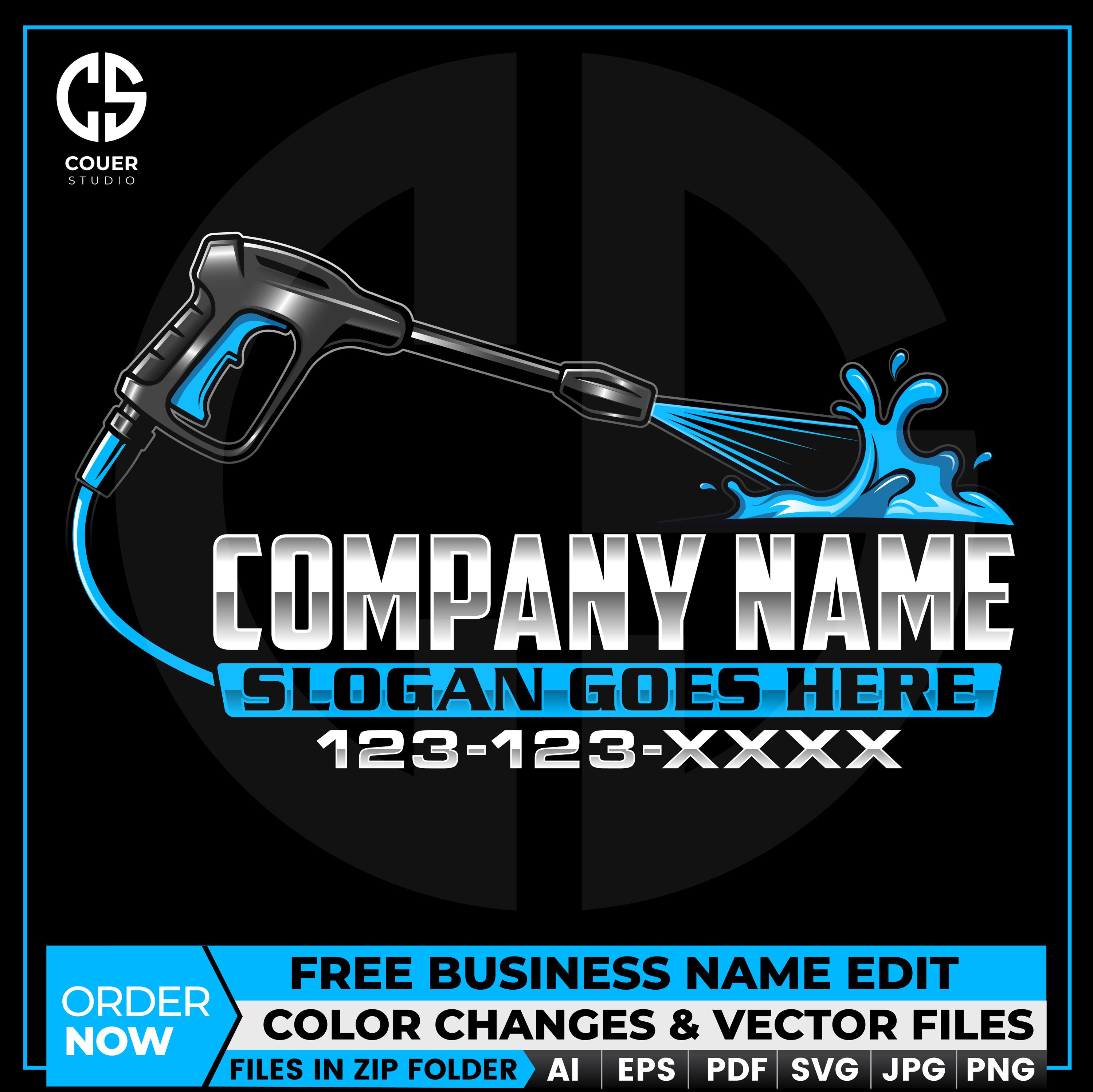 Pressure Washing Logo Design, Power Wash Business Logo, Cleaning ...