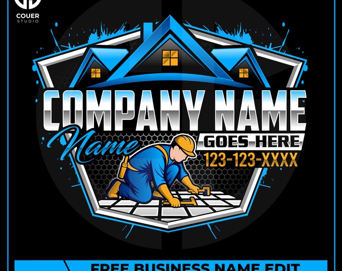 Construction Logo | Flooring Company Logo, Tile Installer, Contractor ...
