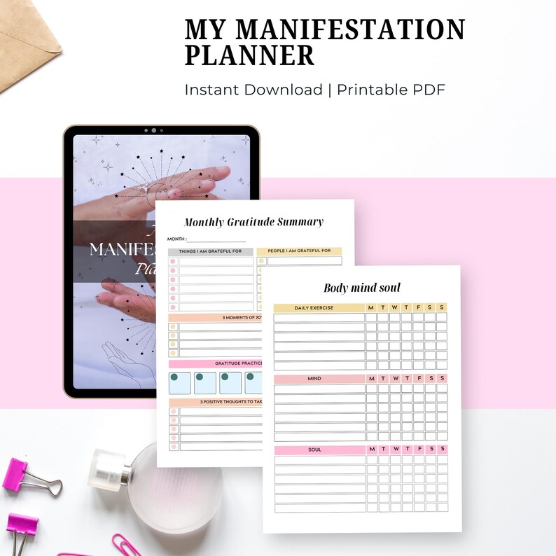 My Manifestation Planner Printable | Law of Attraction Journal | Goal ...
