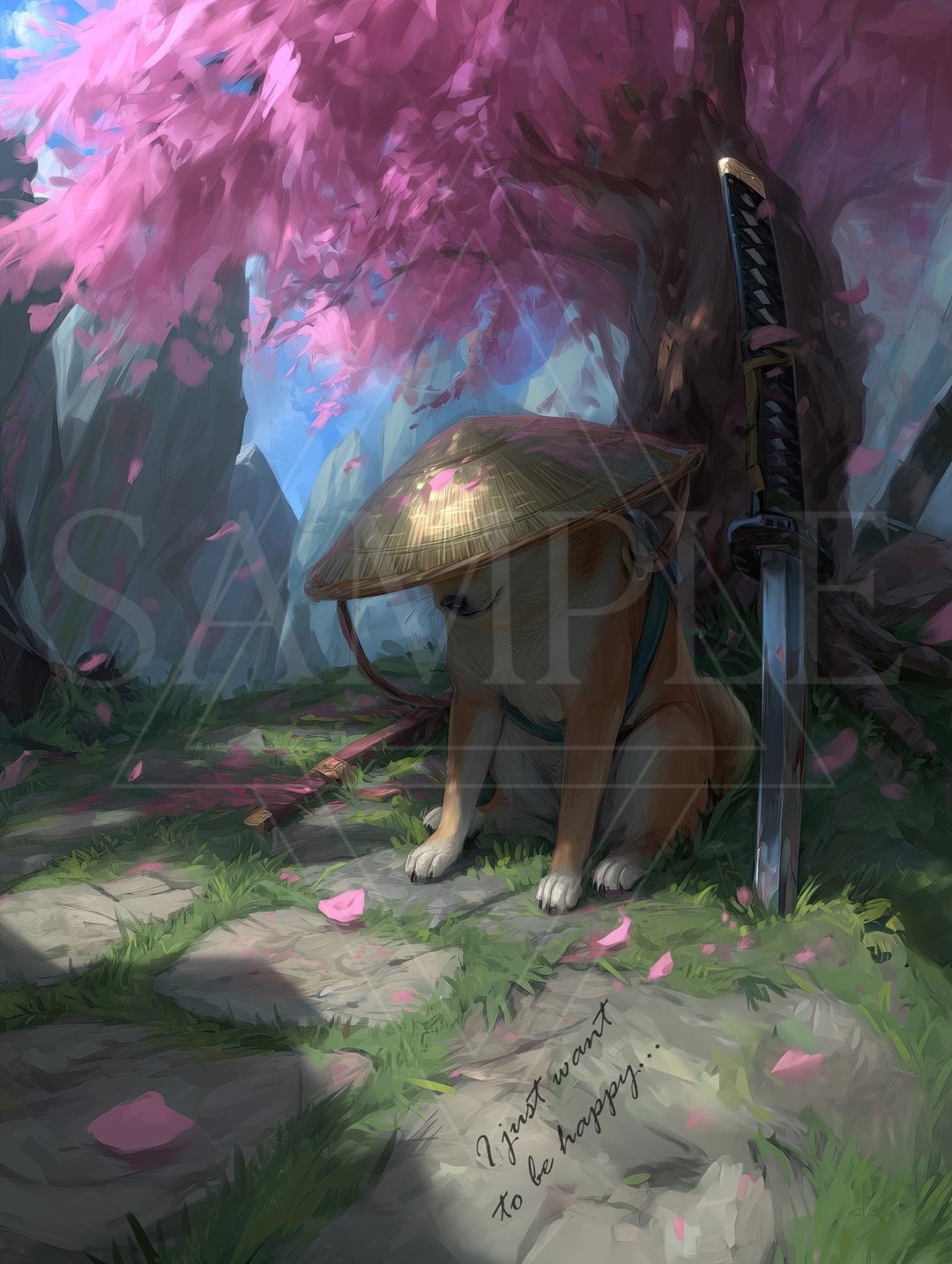 Samurai Doge Printable Wall Art - Shiba Inu Meme Poster - 22 Epic ...