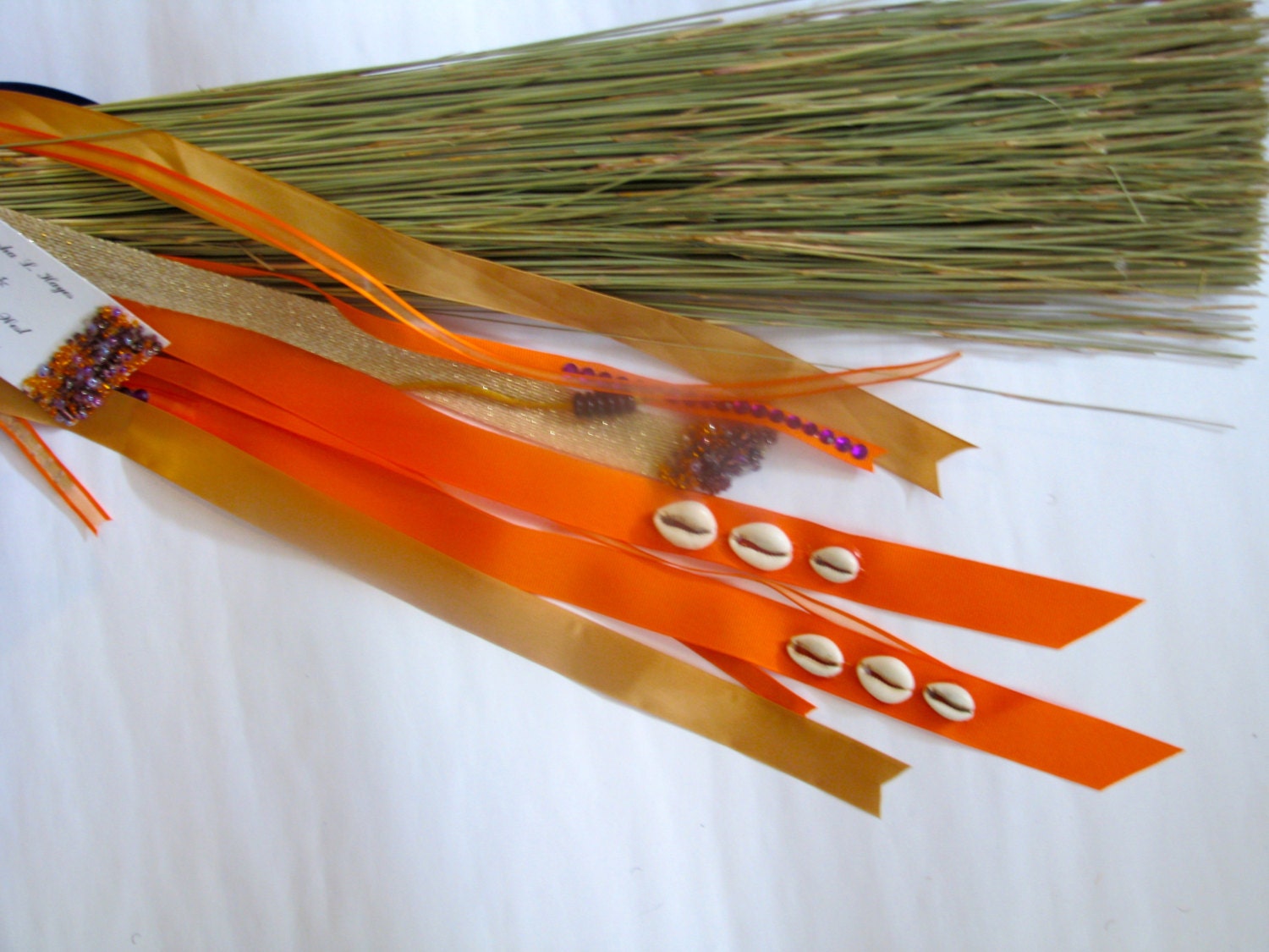 Festive Orange, Gold and Purple Jumping Broom - Etsy
