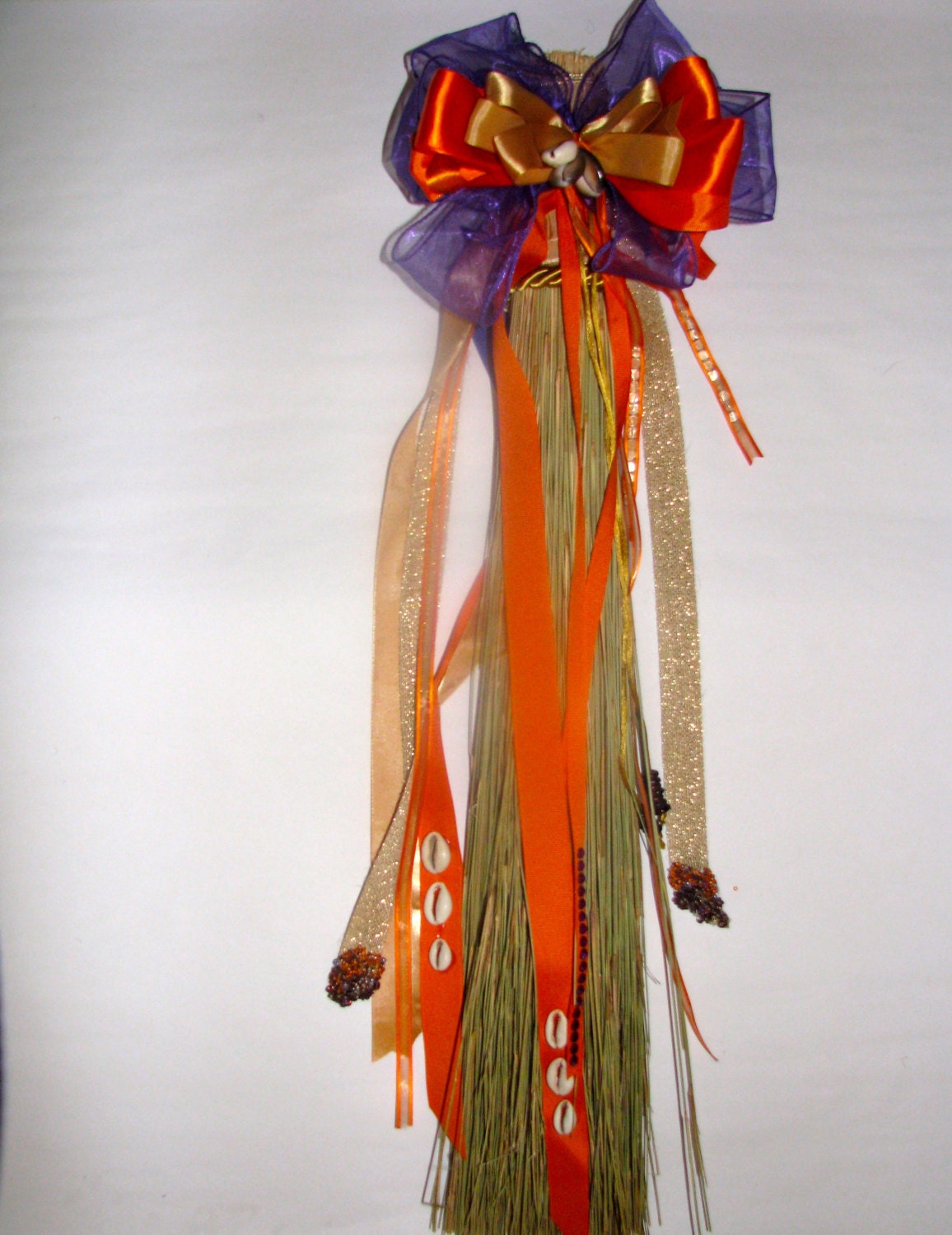 Festive Orange, Gold and Purple Jumping Broom - Etsy