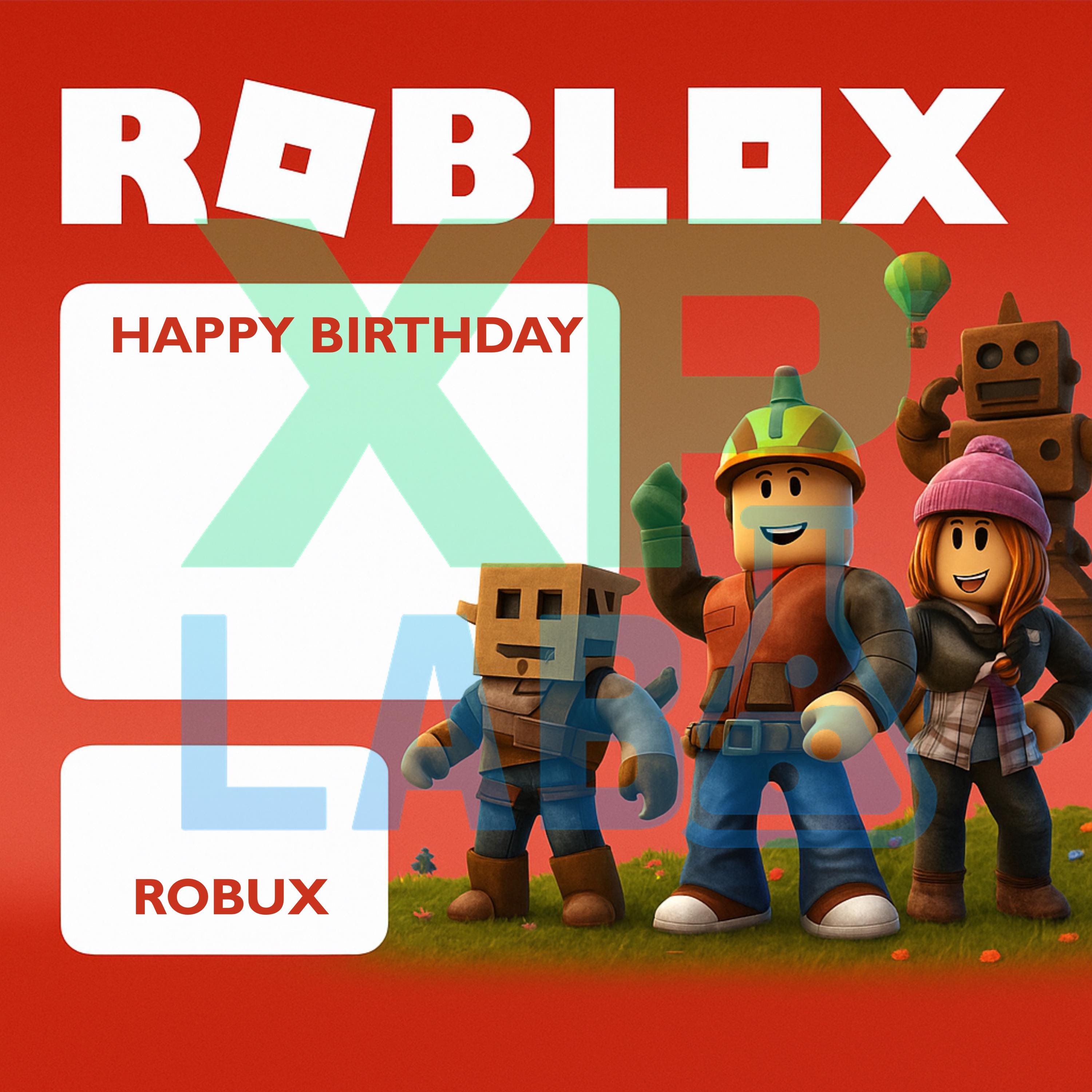 Personalized Roblox Gift Card: Custom Robux Voucher (printable Digital ...