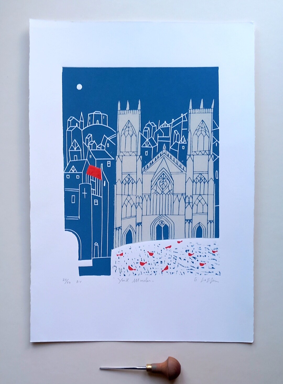 York Minster Lino Print Original Linocut Limited Edition of 40 ...