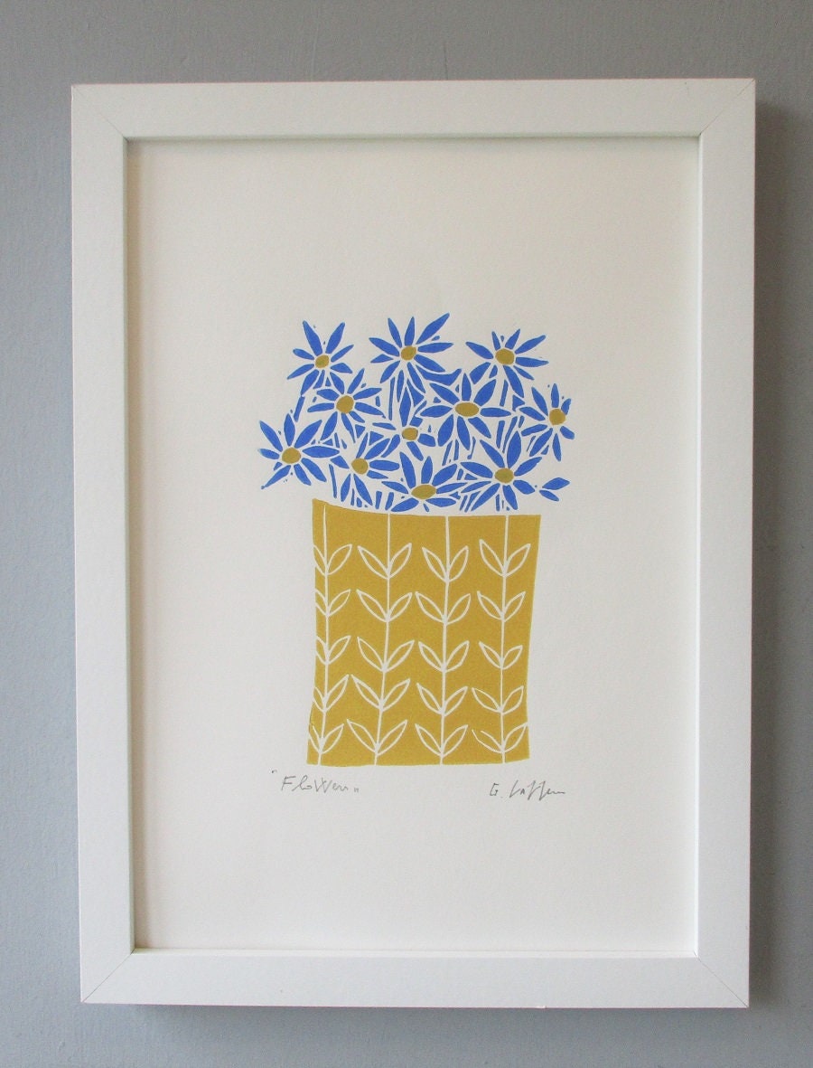 Prints Floral sunday morningabstract modern design Flower Vase Print ...