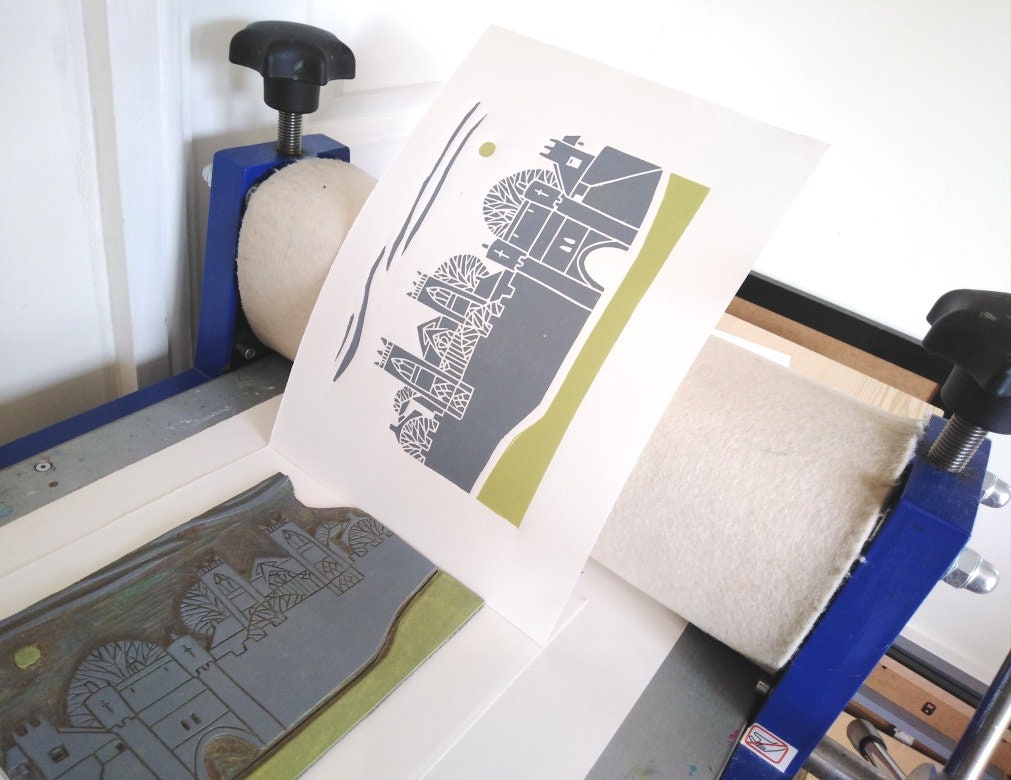 York Walls Linocut Print Yorkshire UK Hand Printed - Etsy UK