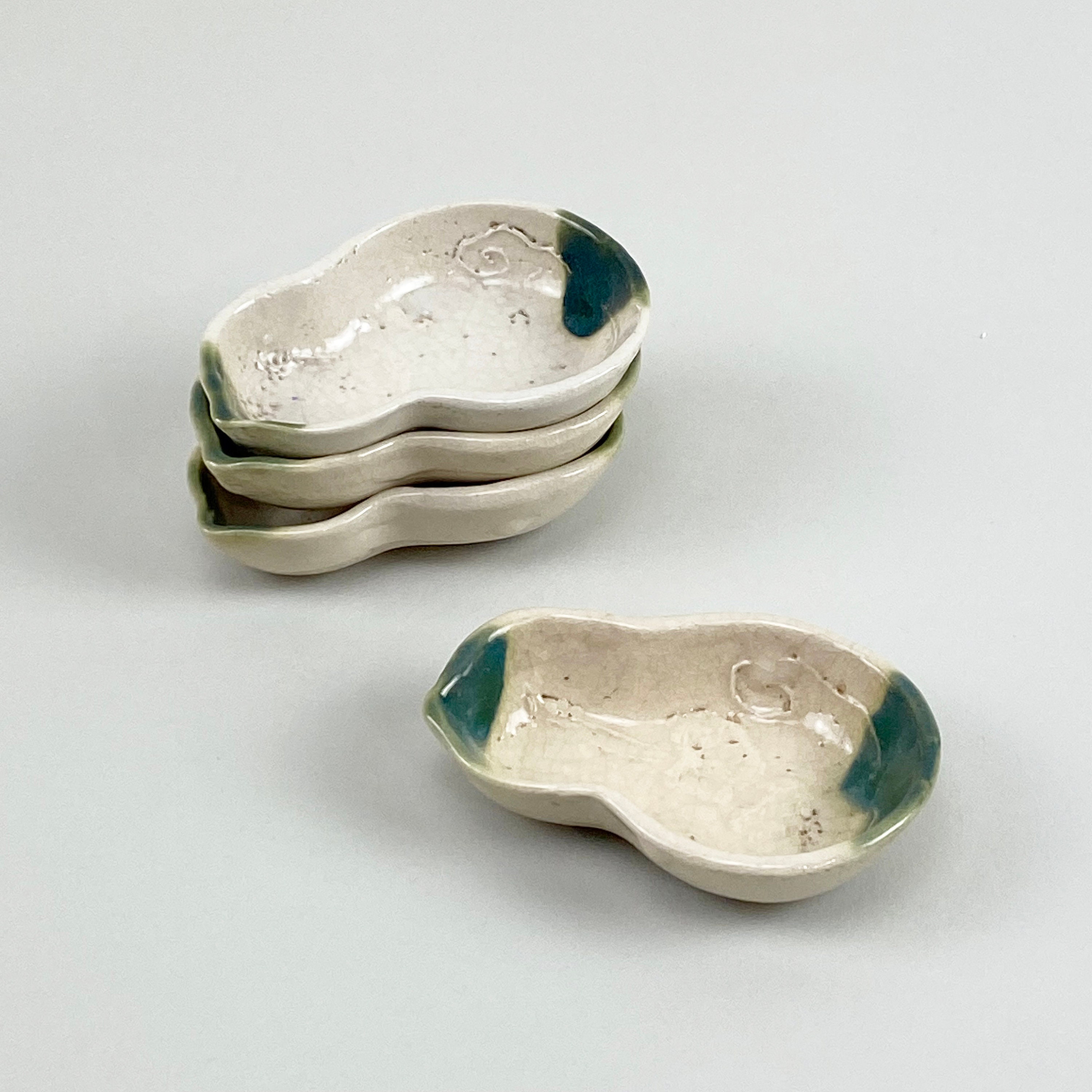 Oribe Ware Tray Set Four Pieces Japan 20th Century - Etsy