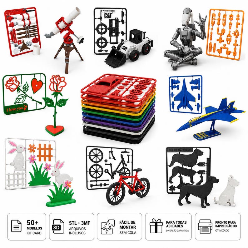 Pack Car Kit Card STL & 3MF Files for 3D Printing – DIY Assembly Models ...