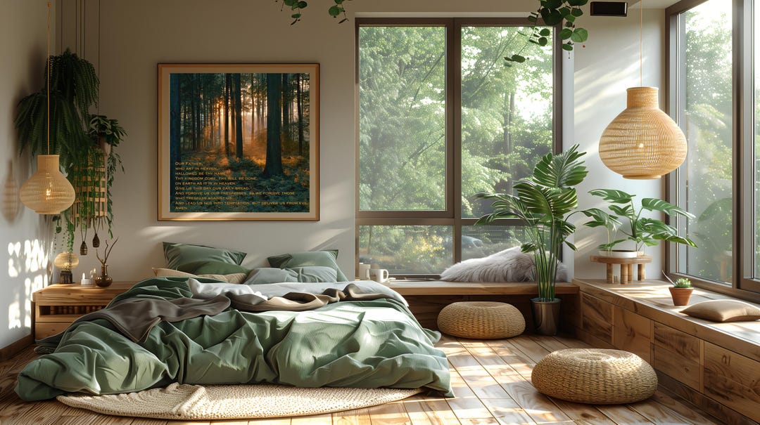 Our Father Wall Art Forest - Etsy