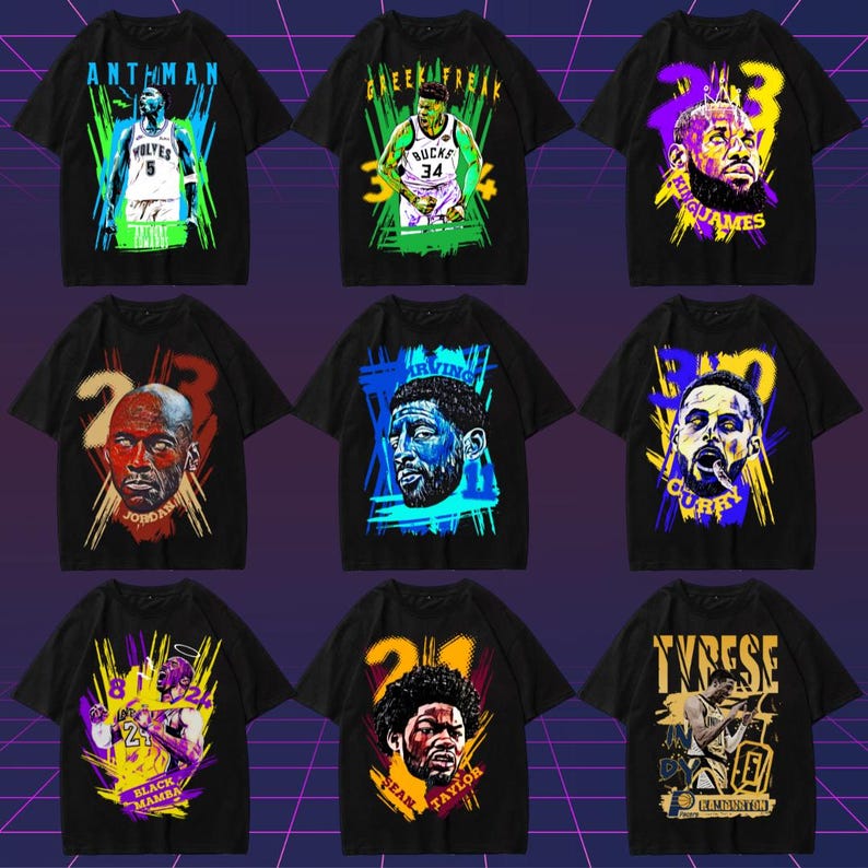 100 Exclusive Nba Pack, Png, DTF, Hoodie, Jordan, T Shirt, Digital ...