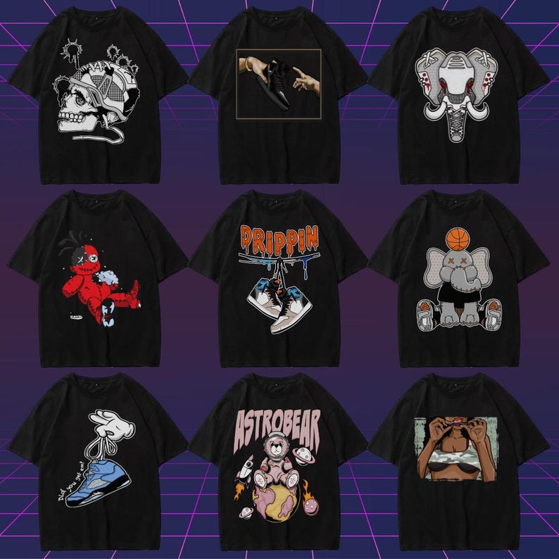 Sneaker Design Bundle Vol 2: 100 Png's, Jordan, DTF, Vector, Tshirt ...
