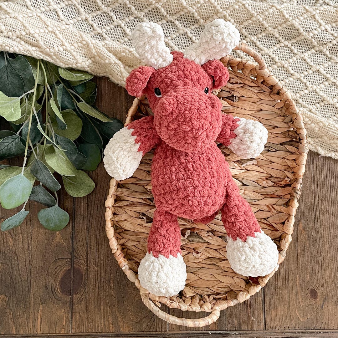 Crochet Moose Plushie | Handmade Woodland Moose | Woodland Animal ...