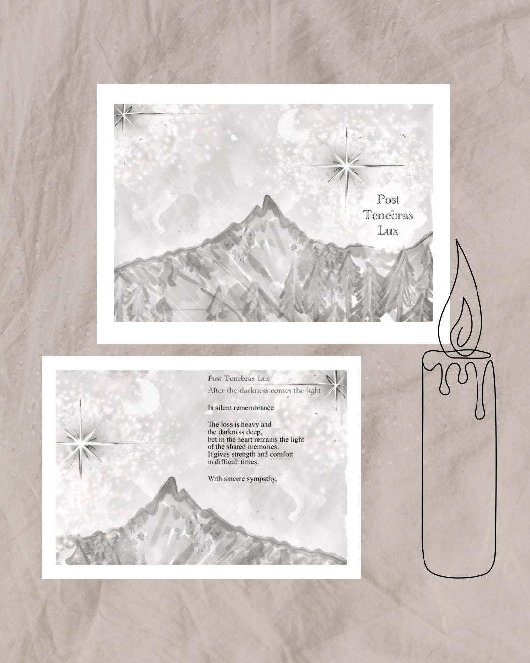 Post Tenebras Lux – Sympathy Card - Etsy