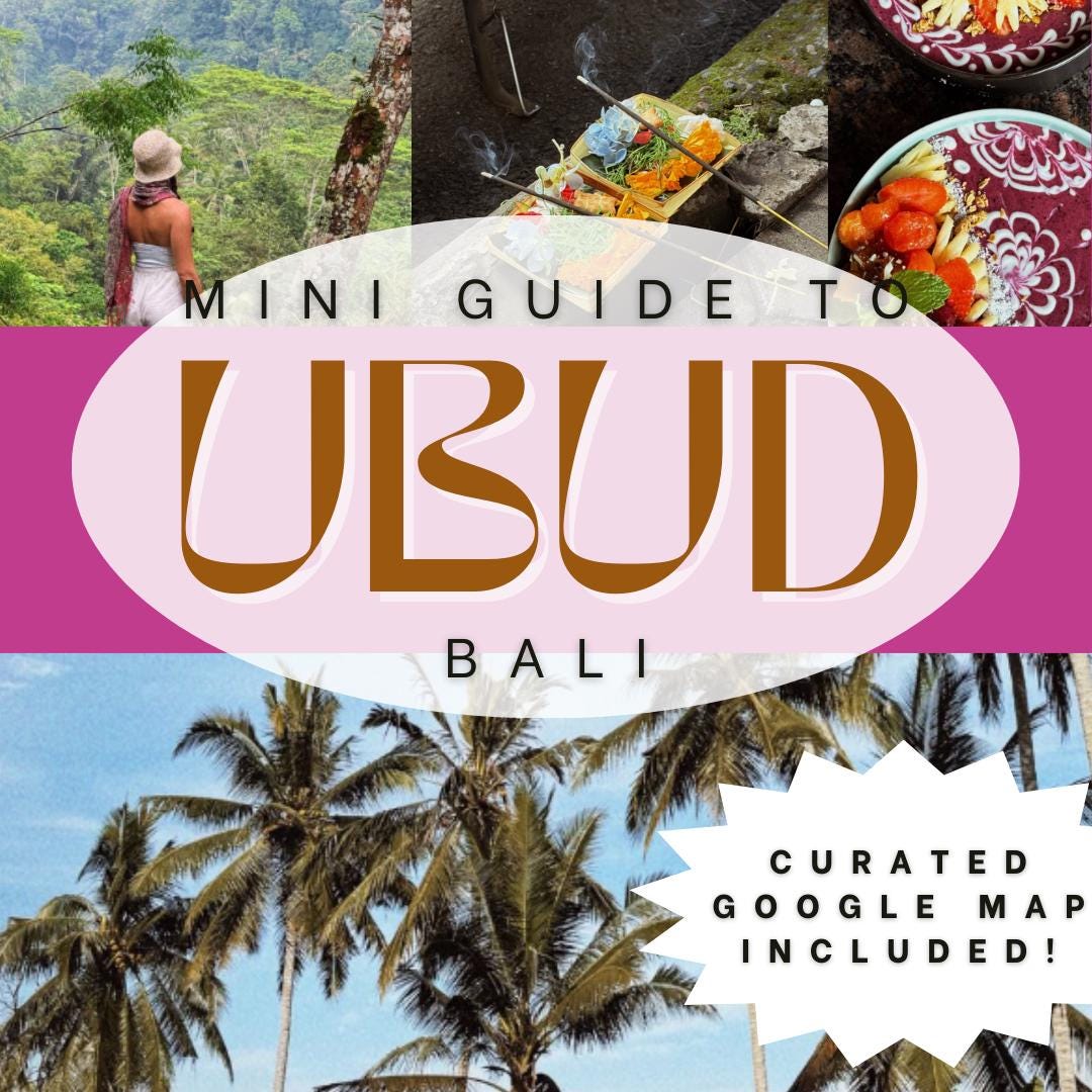Guide to Ubud, Bali - Curated Google Map Included - Etsy