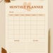 Fall Pastel Monthly Planner | Printable A4 PDF | Undated Decorative ...