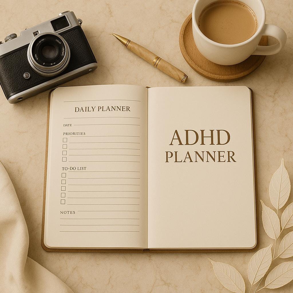 ADHD Planner Printable: Minimalist Daily, Weekly, Monthly Organizer (A4 ...