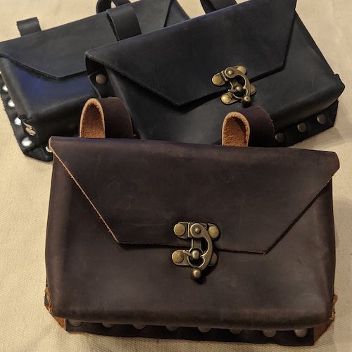 Large Round Pouch SCA LARP Cosplay Medieval Reenactment - Etsy