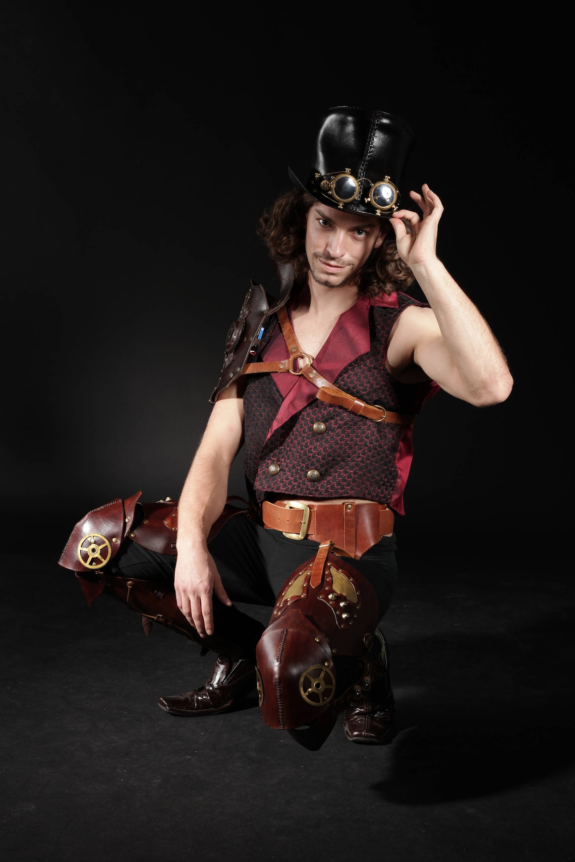 Leather Steampunk Leg Armor | Etsy