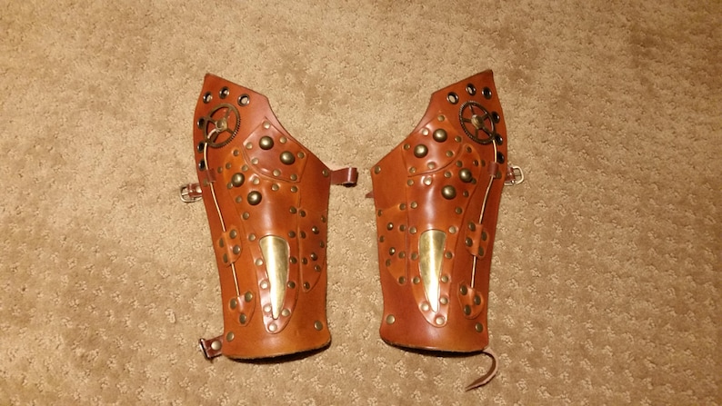 Leather Steampunk Bracer - Etsy