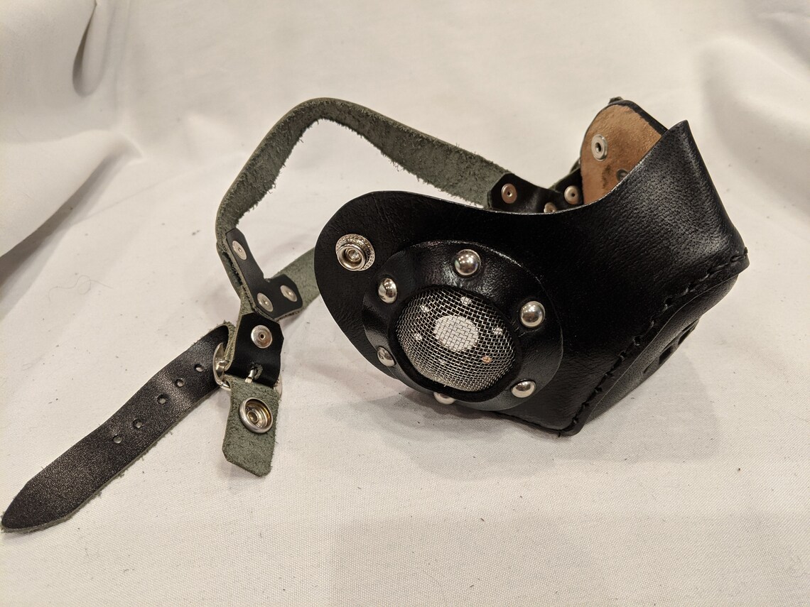 Leather Diesel Face Mask Cosplay Anime Larp Punk - Etsy