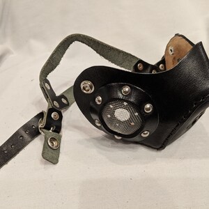 Leather Diesel Face Mask Cosplay Anime Larp Punk - Etsy