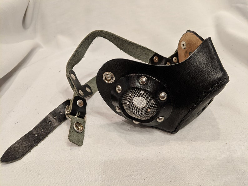 Leather Diesel Face Mask Cosplay Anime Larp Punk | Etsy