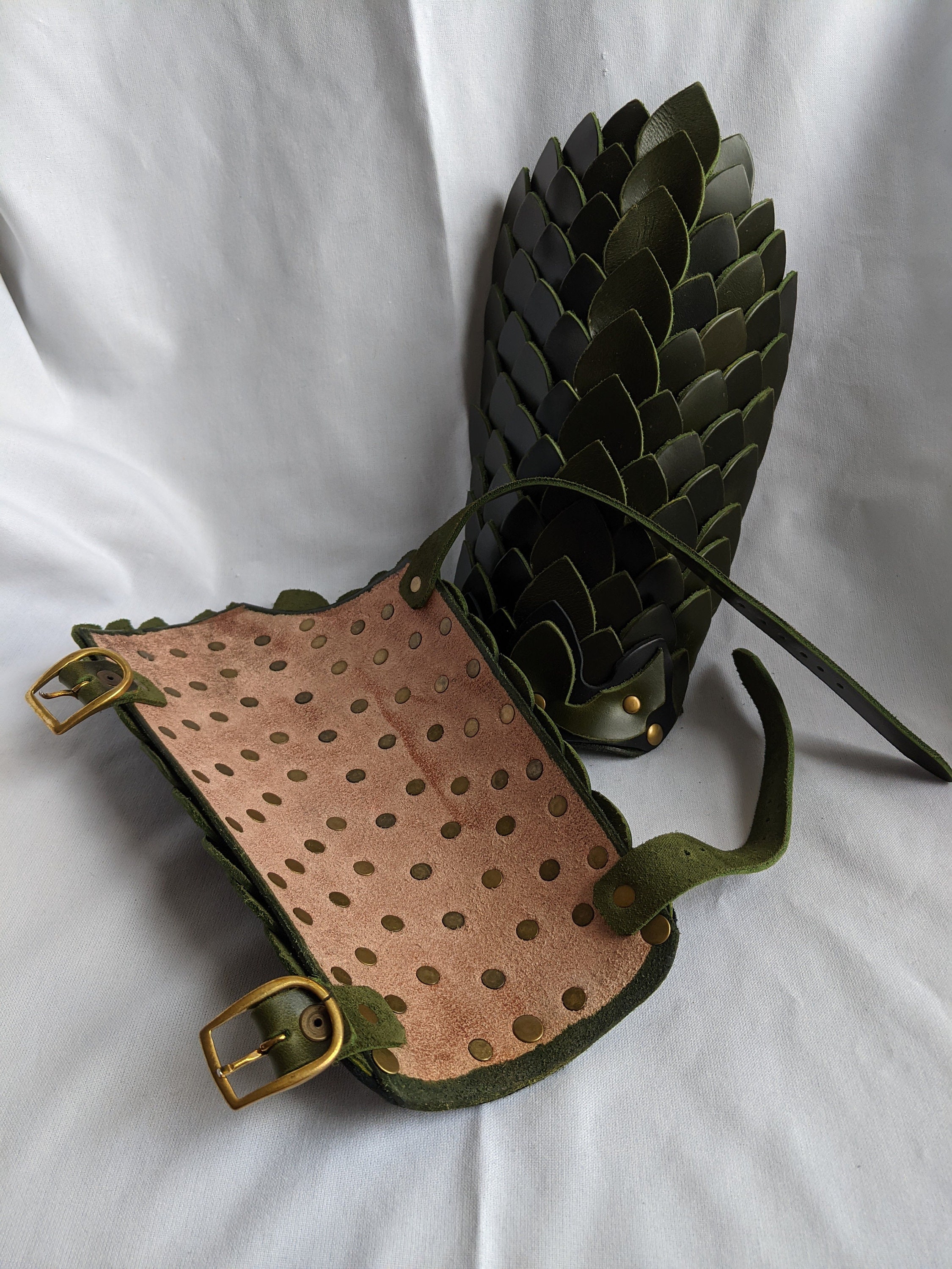 Dragon Scale Bracers Fantasy Leather Armor Cosplay Larp Sca | Etsy