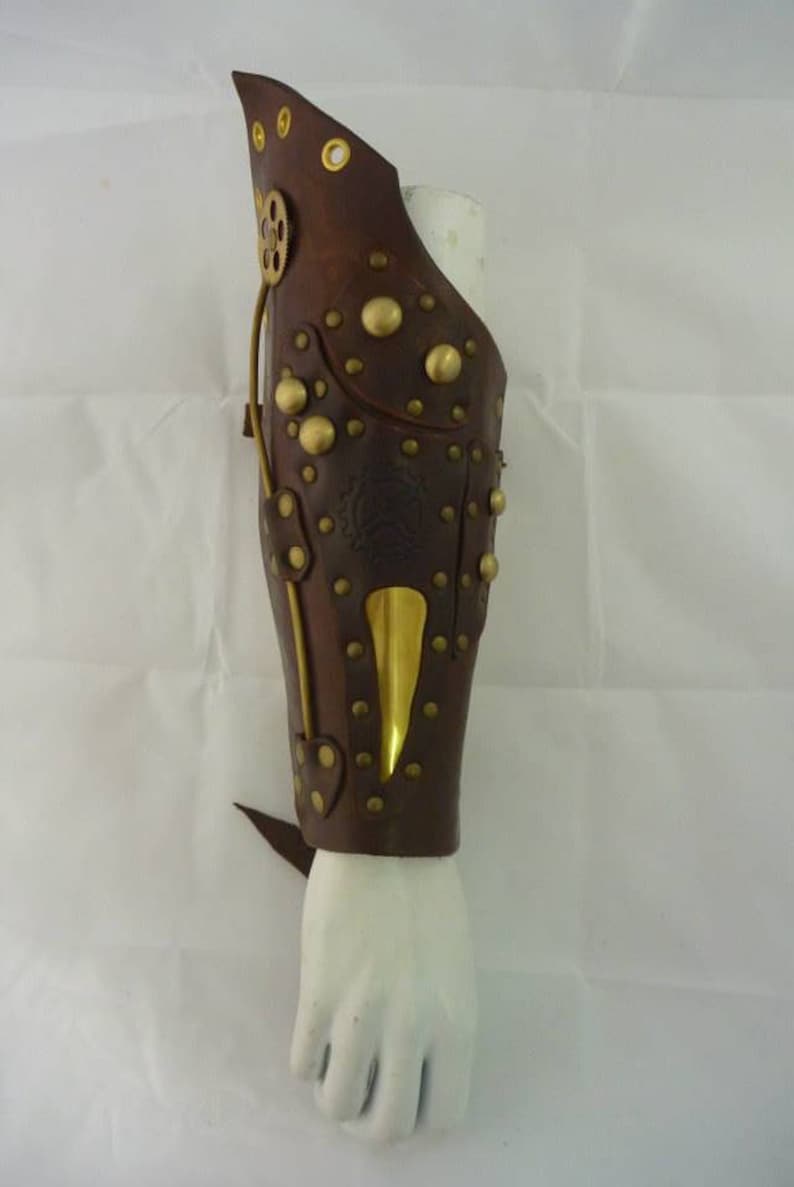 Leather Steampunk Bracer - Etsy