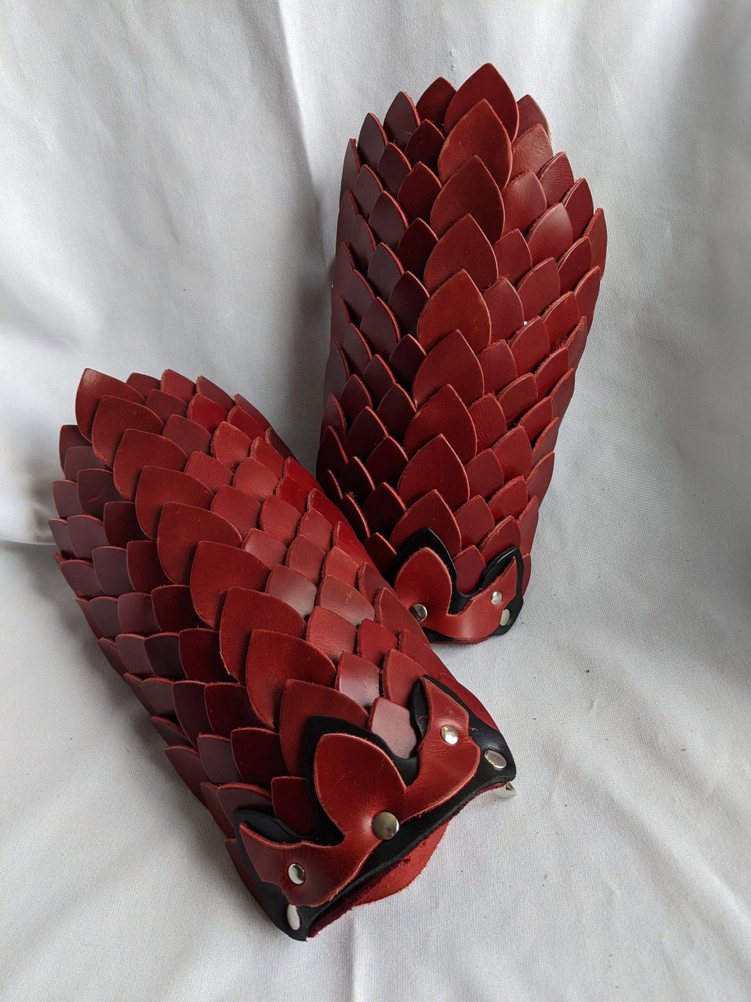 Dragon Scale Bracers Fantasy Leather Armor Cosplay Larp Sca Garb ...