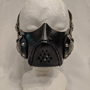 Leather Diesel Face Mask Cosplay Anime Larp Punk - Etsy