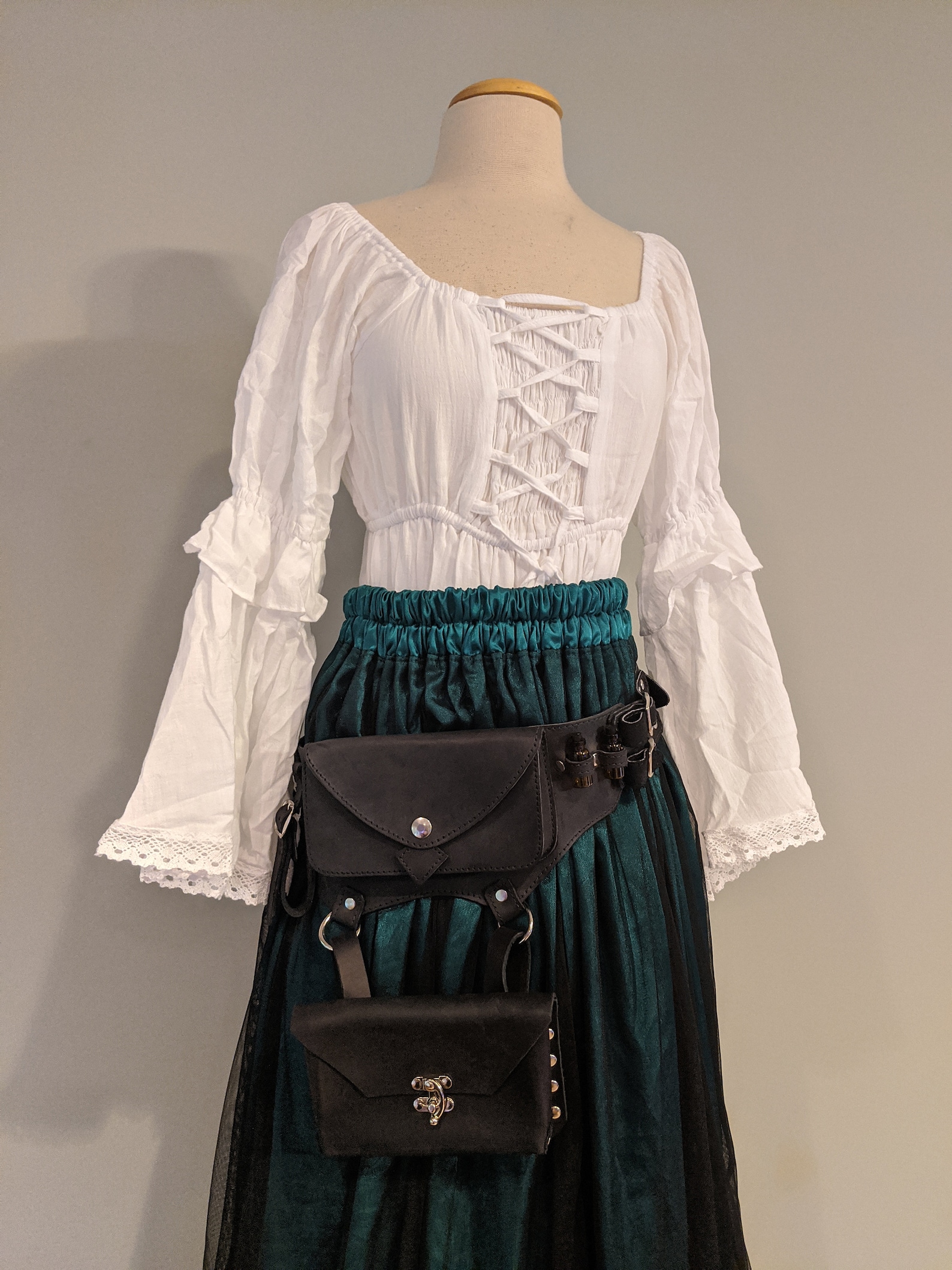 Leather Rectangle Pouch Large for Phones Cosplay Ren Faire Sca Larp ...