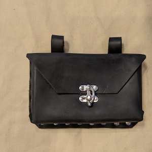 Leather Rectangle Pouch Large for Phones Cosplay Ren Faire Sca Larp ...