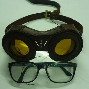 Leather Engineer Goggles (fits Over Glasses!) - Etsy