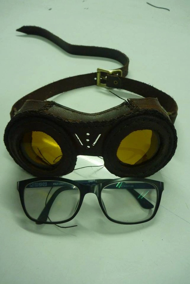 Leather Engineer Goggles (fits Over Glasses!) - Etsy