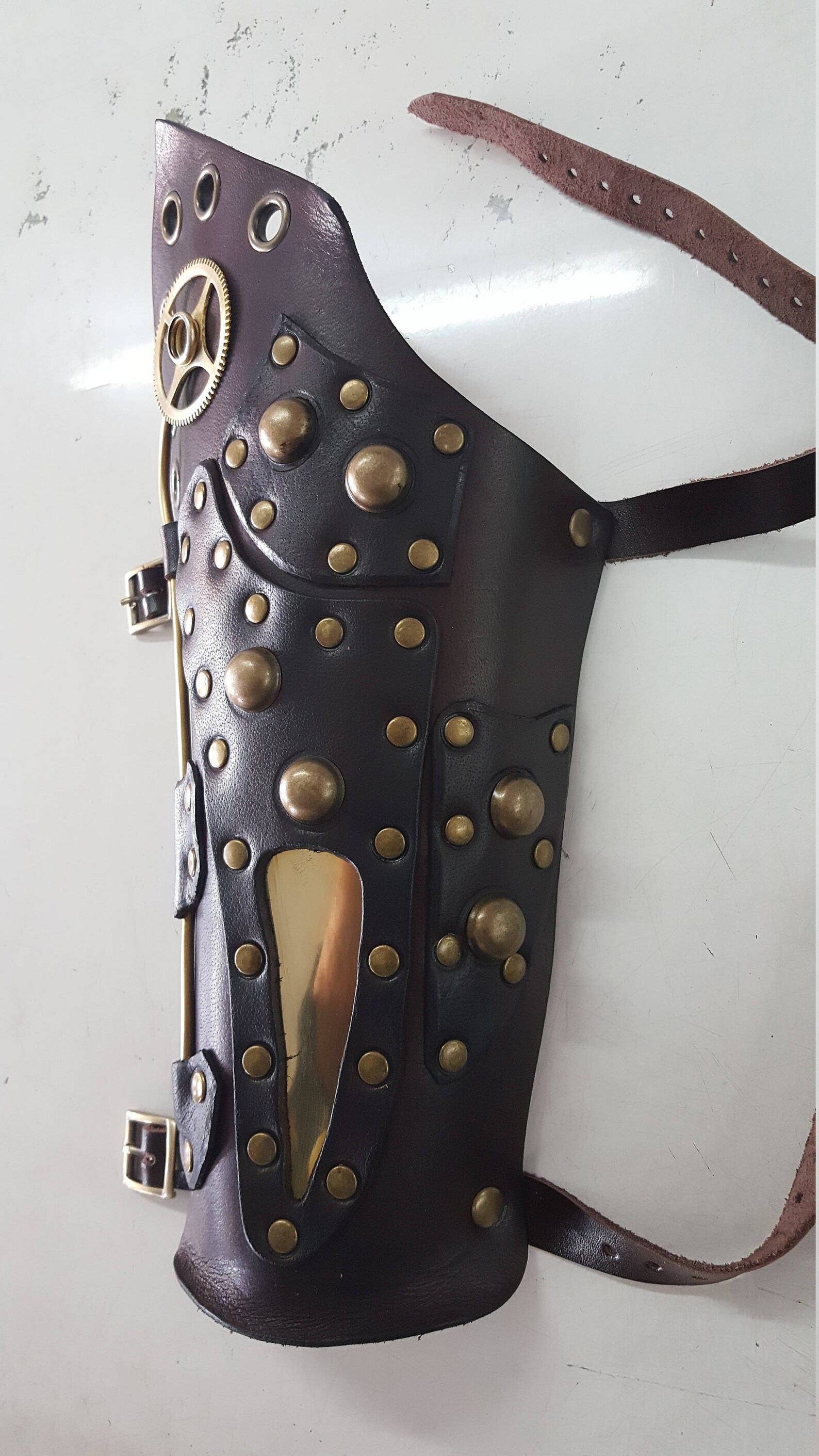 Leather Steampunk Bracer - Etsy