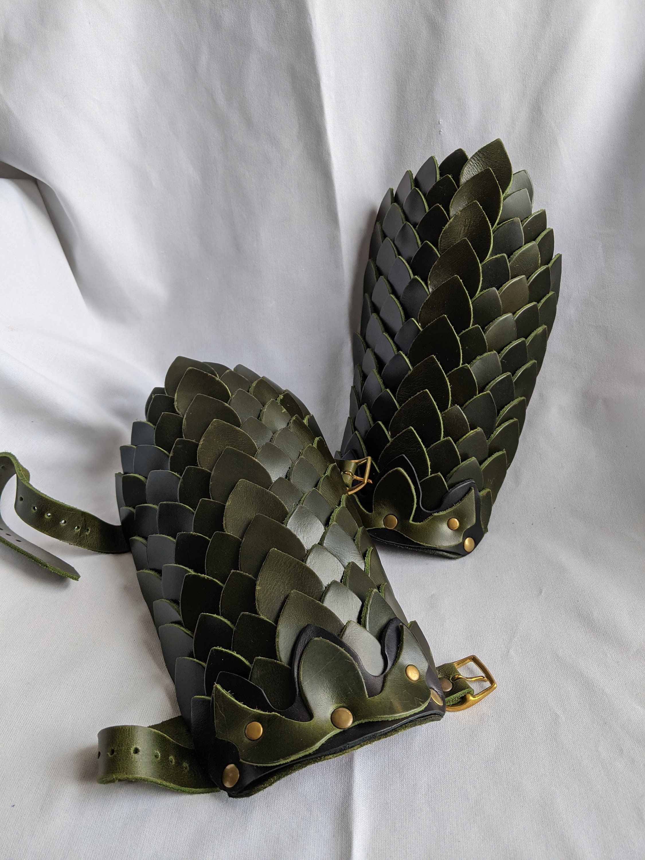 Dragon Scale Bracers Fantasy Leather Armor Cosplay Larp Sca | Etsy