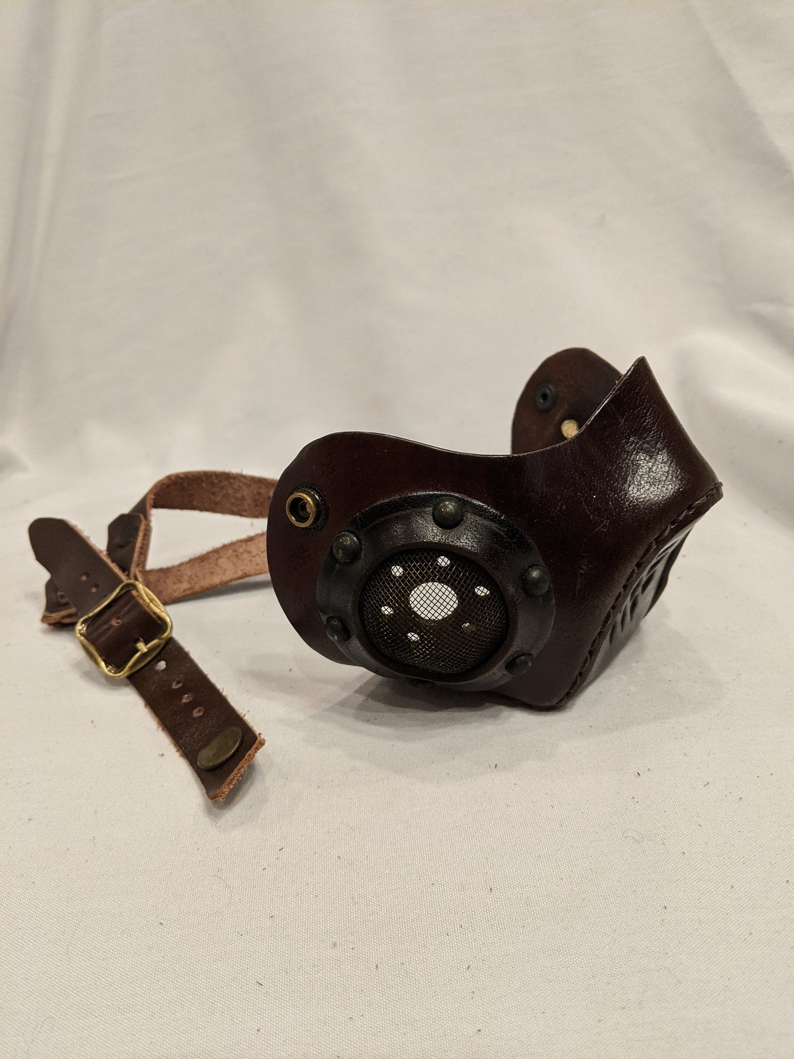 Leather Diesel Face Mask Cosplay Anime Larp Punk | Etsy