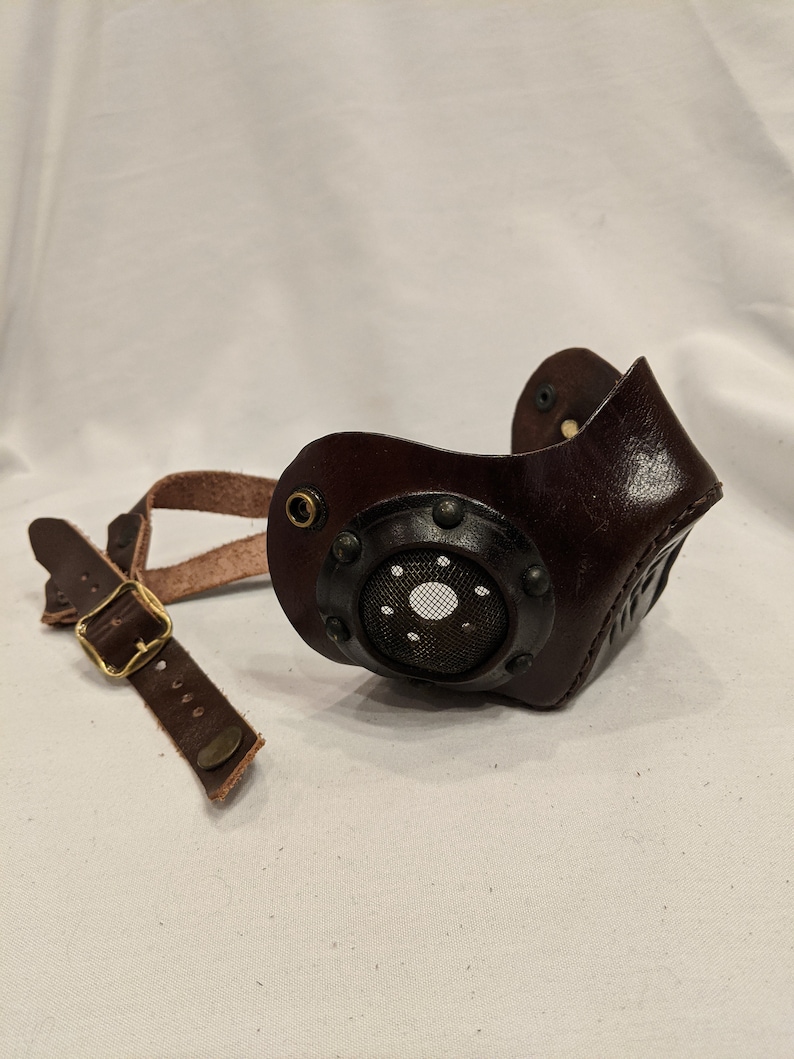 Leather Diesel Face Mask Cosplay Anime Larp Punk | Etsy